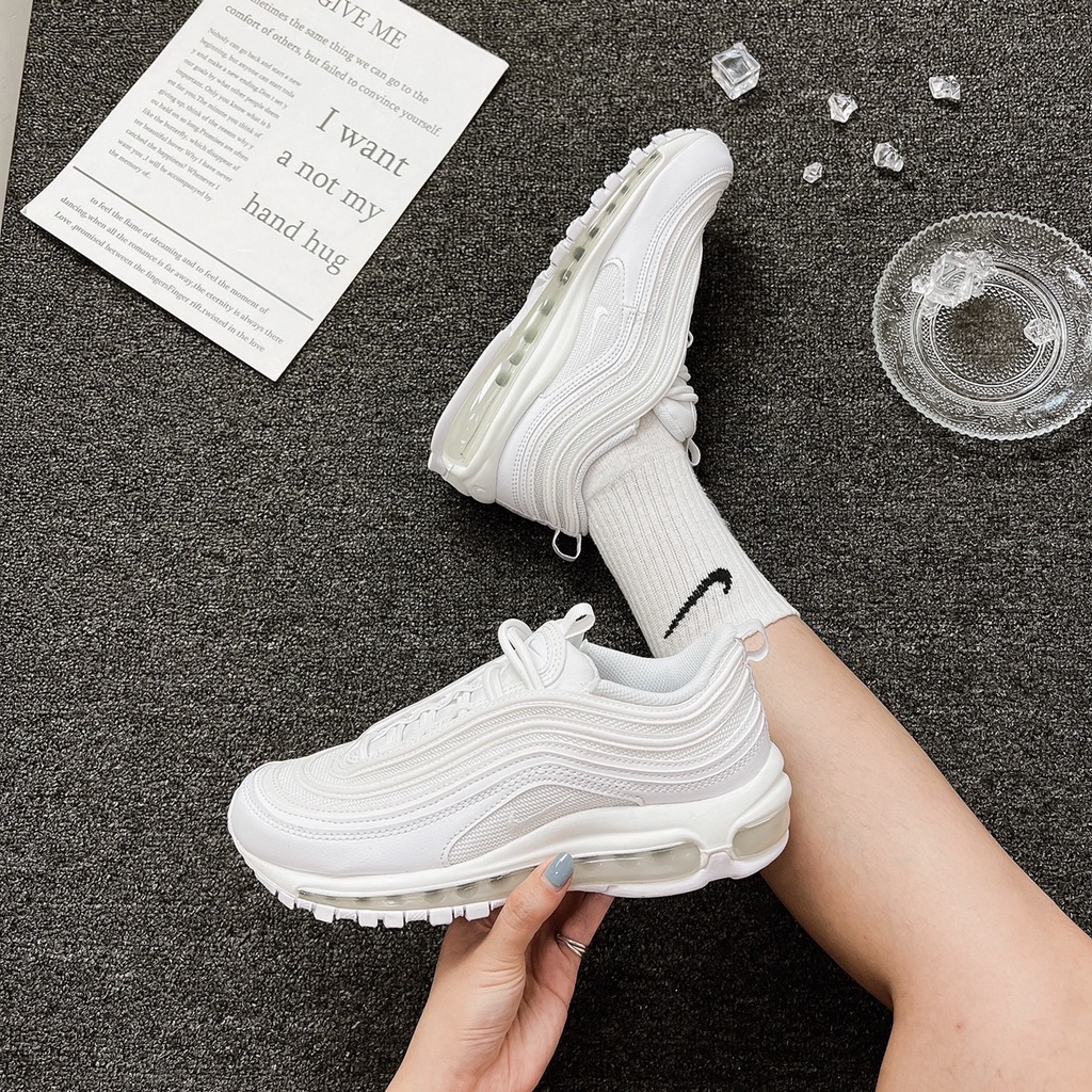 Isneakers Nike Air Max 97 白子彈 全白 環保材質 反光 氣墊跑鞋 女鞋 Dh8016 100 蝦皮購物