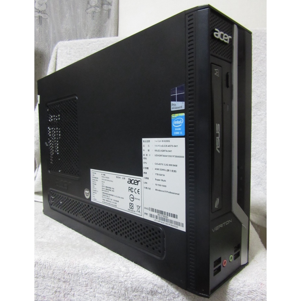 ACER 迷你電腦主機 Veriton X4630G i5-4570/4G/2TB 正版 Windows10 | 蝦皮購物