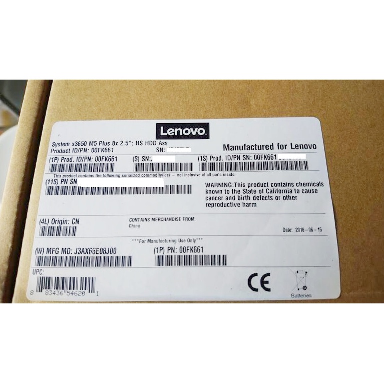 00FK661 System x3650 M5 +8 HDD Assembly Kit with Expander | 蝦皮購物