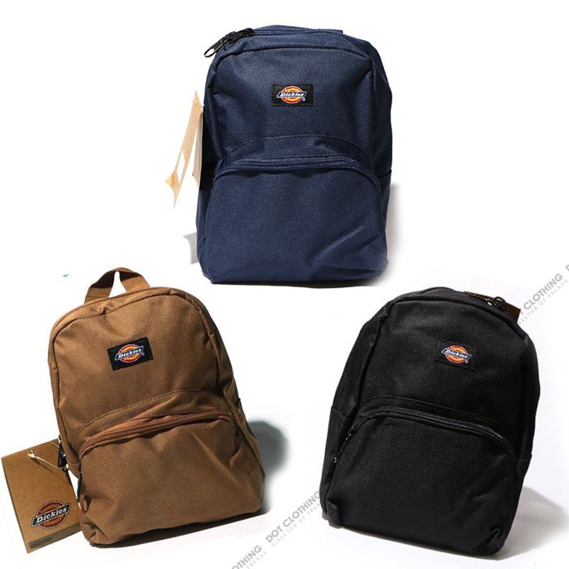 Dickies Student Backpack 卡其 深藍 黑色 土色 小LOGO 貼布 後背包 小背包 小包 | 蝦皮購物