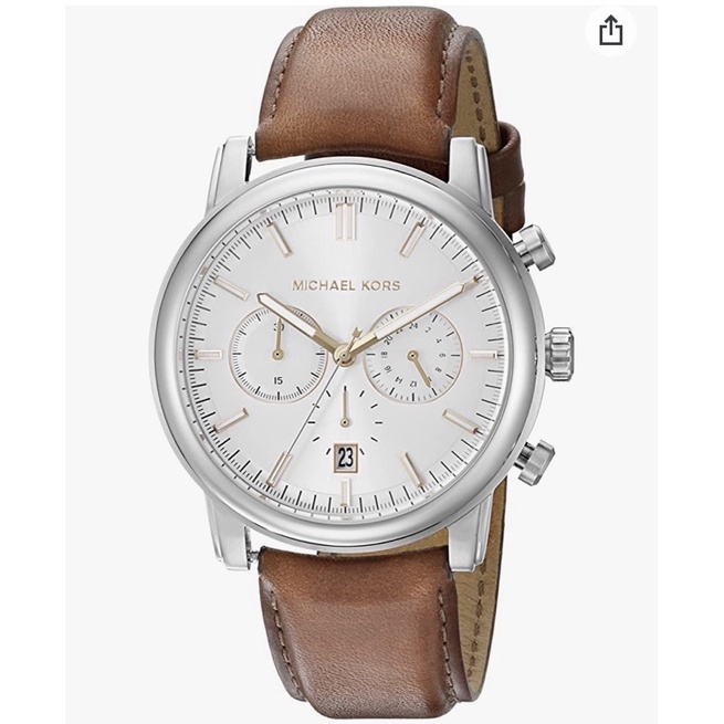 Michael Kors MK 8372 手錶 男錶 腕錶 Pennant Brown Watch全新正品 棕色皮革 | 蝦皮購物