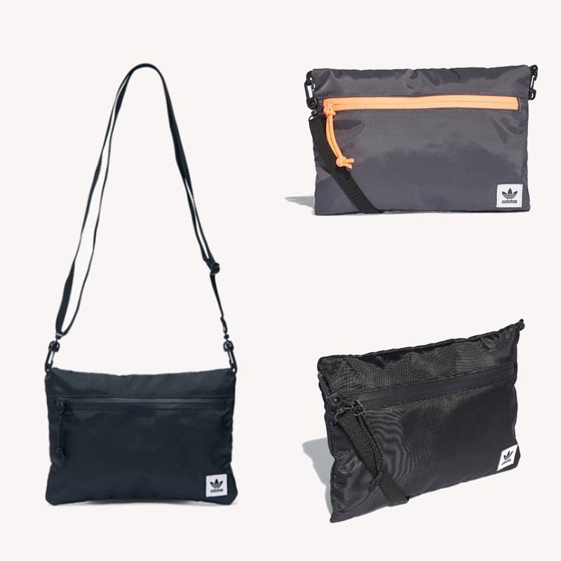 Adidas Simple Pouch Large 黑 灰橘 側背包 腰包 【Nap Tainan】 | 蝦皮購物