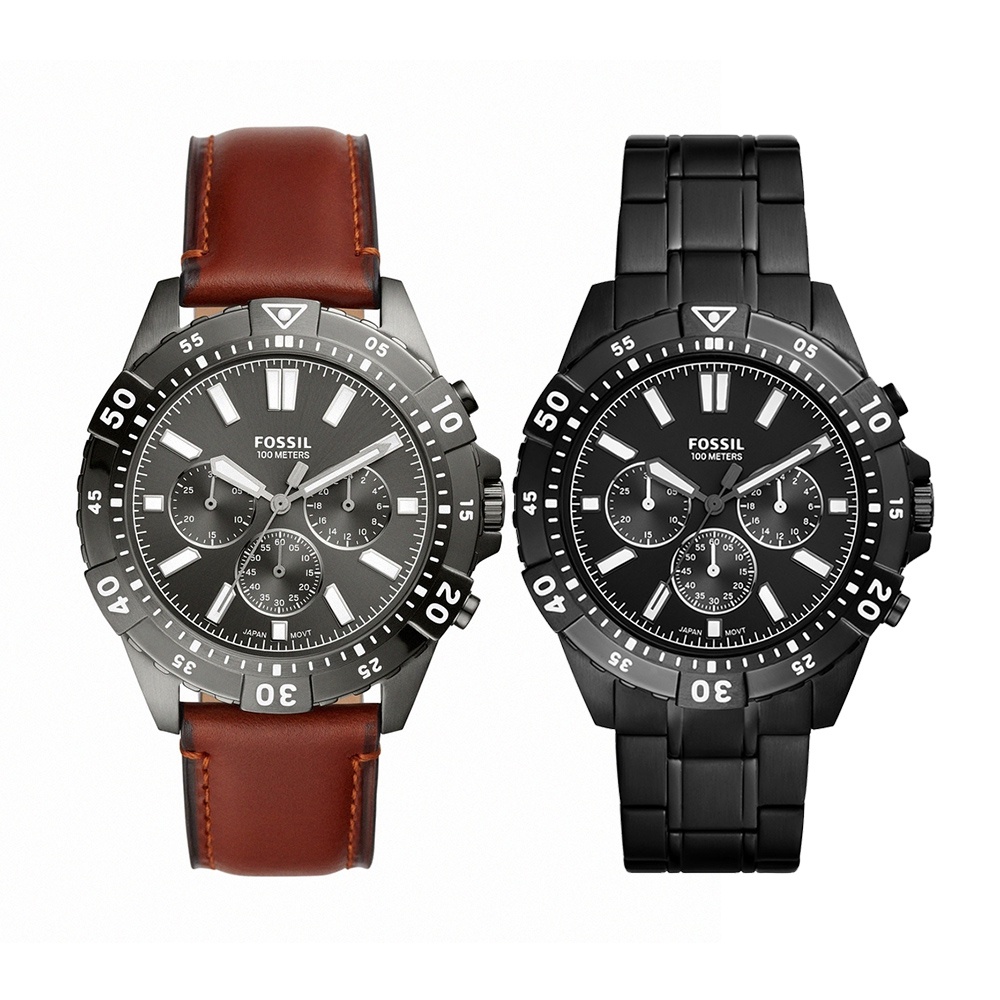 FOSSIL 都會型男潮流手錶 FS5575 -黑 44mm - Goodfind找推薦、比價格