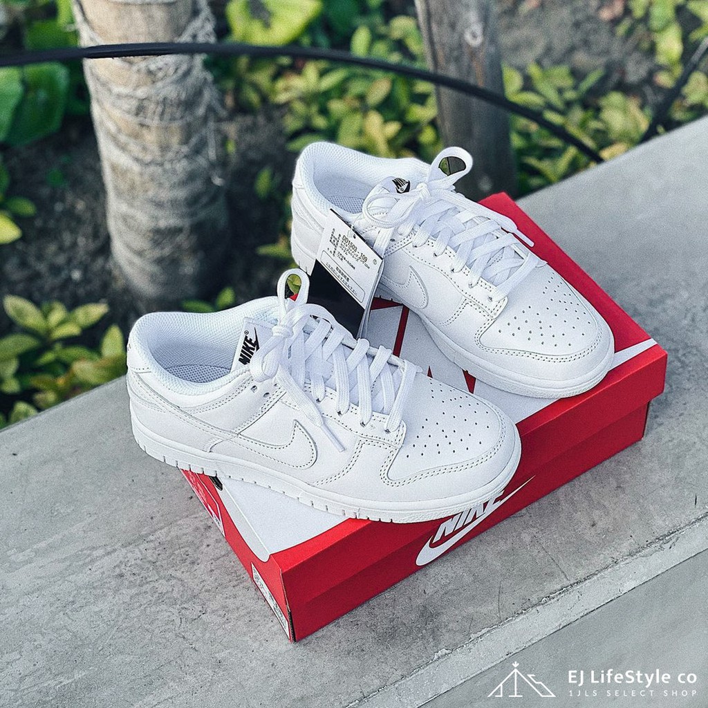 -EJ- 現貨 NIKE DUNK LOW WHITE 全白 白 白鞋 女鞋 DD1503-109 | 蝦皮購物