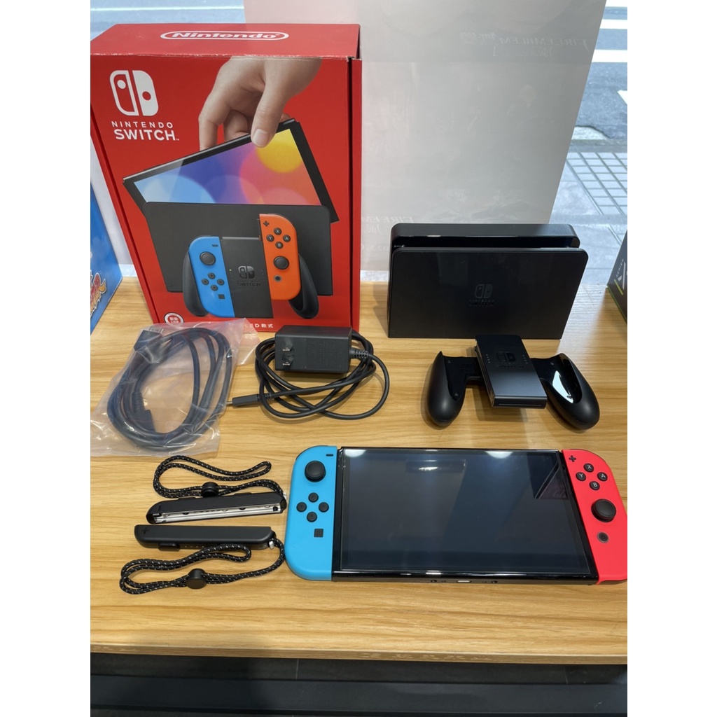 【電玩屋】任天堂 NS Switch主機OLED版 紅藍 7吋 二手主機 | 蝦皮購物