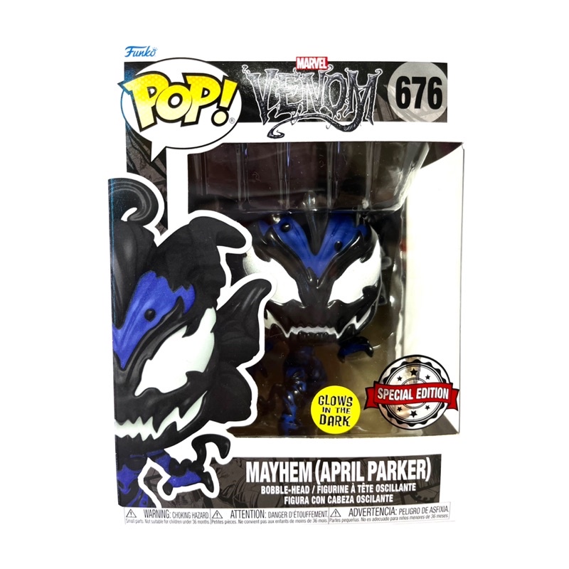 FUNKO POP 676 漫威 猛毒系列 April Parker as Mayhem 夜光版 676 代理版 限定版 | 蝦皮購物