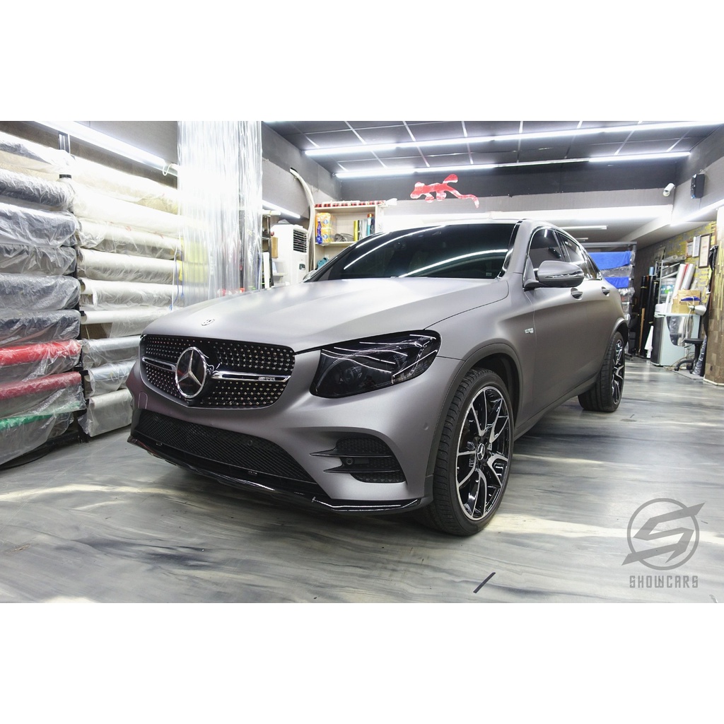 賓士 BENZ GLC43 全車貼膜 3M M261 消光灰 夜色套件 鍍鉻貼膜 窗框貼膜 燻黑車燈 W253 | 蝦皮購物
