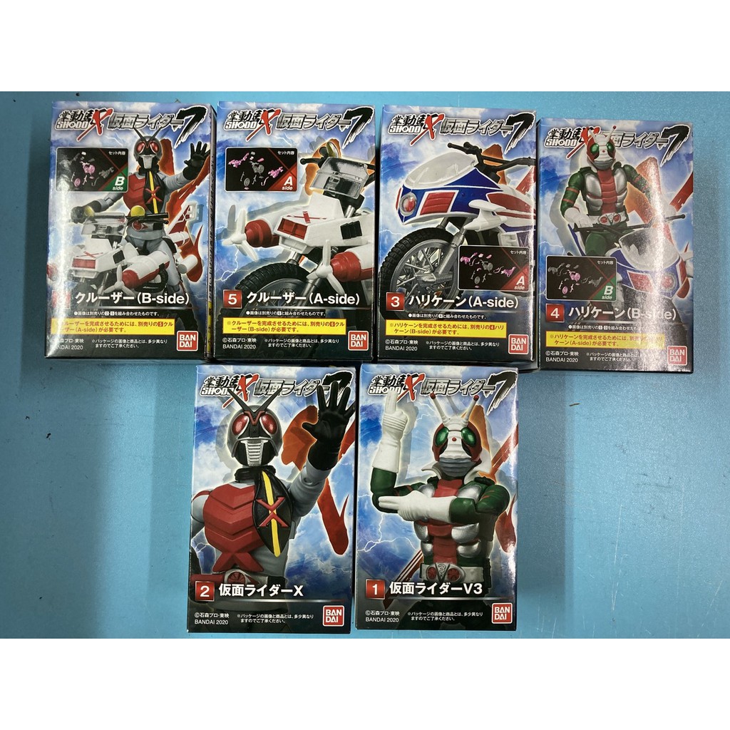 全新現貨 盒玩 食玩 代理版 BANDAI 萬代 掌動 SHODO-X 假面騎士 第7彈 摩托車 全套6款 | 蝦皮購物