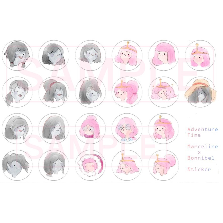 【什麼事務所】Adventure Time MPB小圓貼 (瑪瑟琳泡泡糖公主) | 蝦皮購物