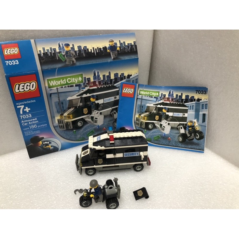 LEGO樂高 7033 二手 城市系列 警察運鈔車 World Police Armored Car Action | 蝦皮購物