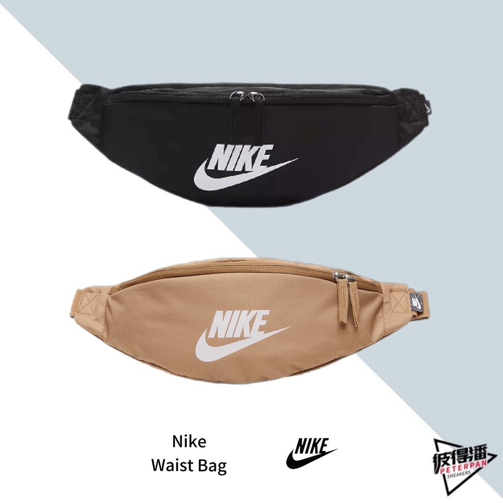NIKE NSW HERITAGE HIP BAG 大LOGO 黑白 卡其 腰包 男女 BA5750-010【彼得潘】 | 蝦皮購物