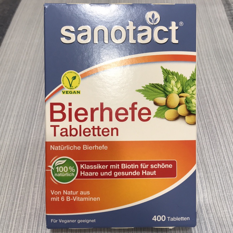 德國sanotact Biolabor 400顆 啤酒酵母錠 | 蝦皮購物