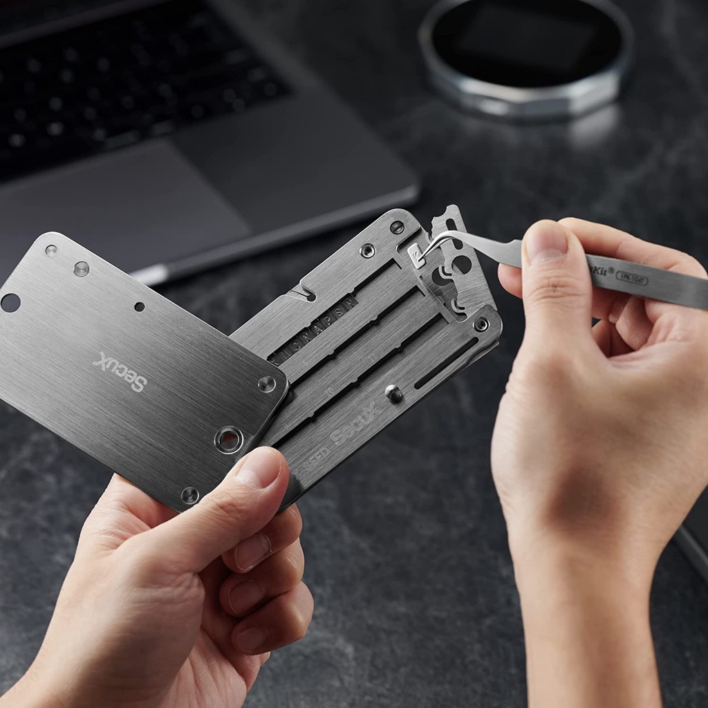 XSEED PRO - X種子專業 [SecuX 安瀚] - 離線保管加密貨幣私鑰還原助記詞 (含拼字鋼粒字母儲存牌) | 蝦皮購物