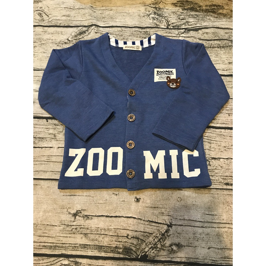 『現貨』日本 ZOOMIC 小熊 藍色 外套 木釦 扣子 男寶 尺寸95 | 蝦皮購物
