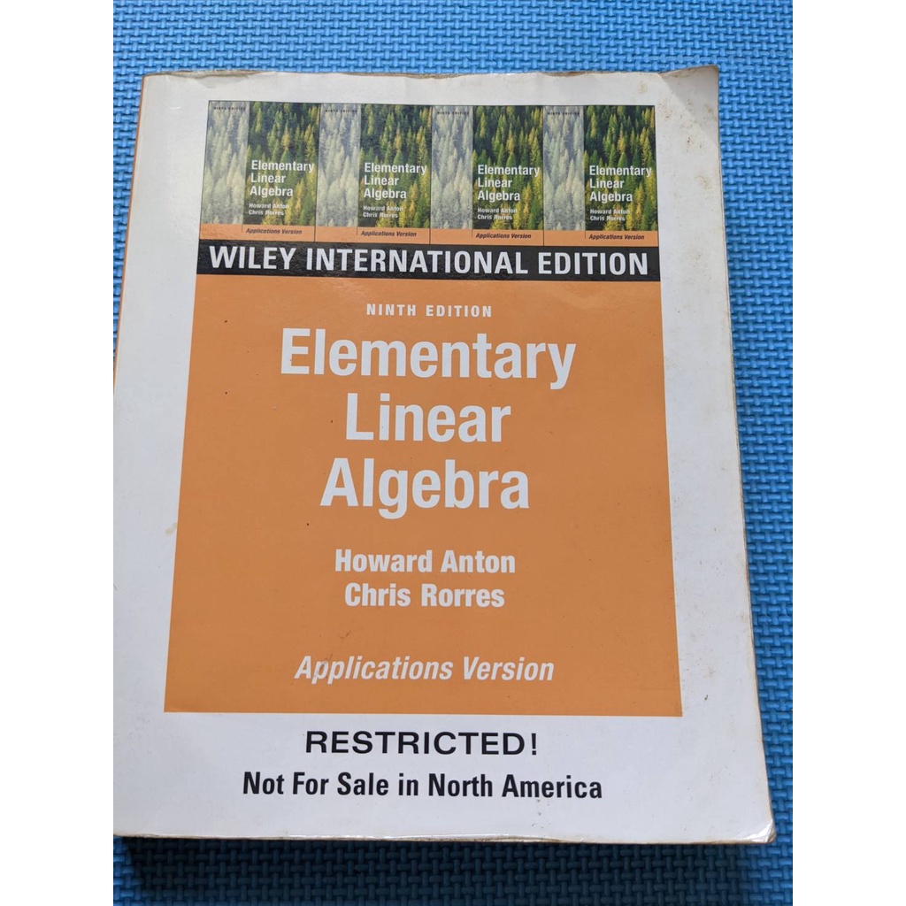 線性代數elementary Linear Algebra Anton 蝦皮購物