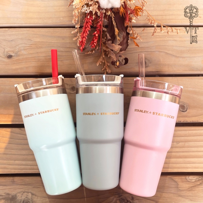 V｜T ☆ 星巴克 史丹利 STANLEY X Starbucks 藍 綠 TOGO 冰壩 吸管 隨行杯 473ML☆ | 蝦皮購物