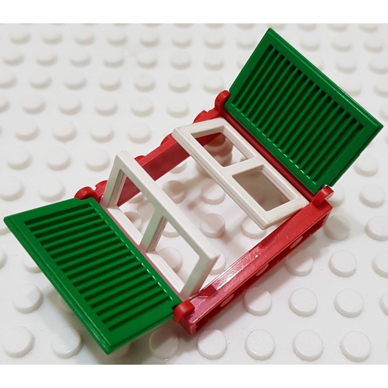 樂高 3853 60608 3856 9356 555 紅色 框 綠色 白色 窗 窗戶 建築 配件 | 蝦皮購物