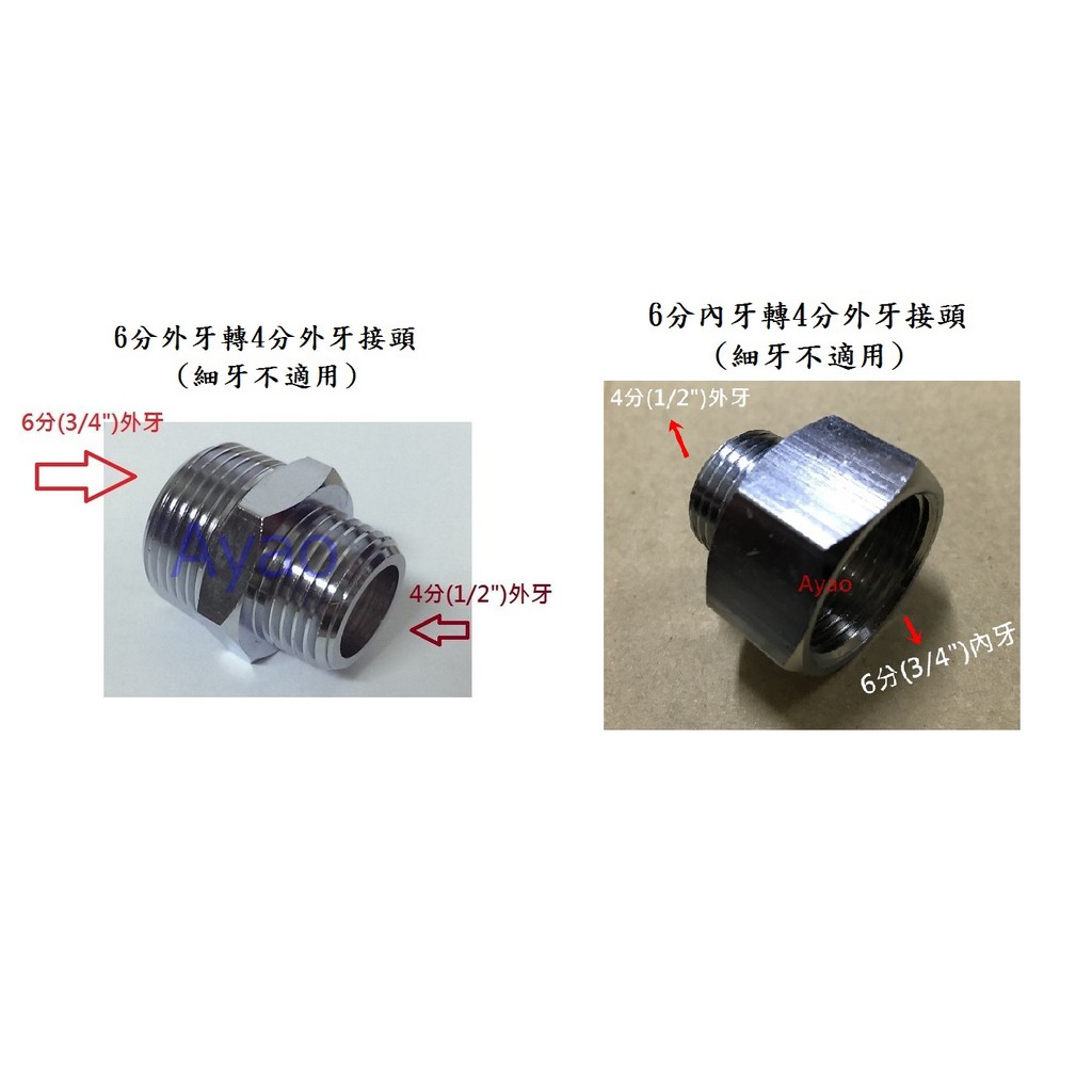 Yao【水電材料】6分轉4分六角立布接頭 3 4轉1 2雙外牙接頭 4分轉3分轉接頭 4分轉2分雙接頭 蝦皮購物