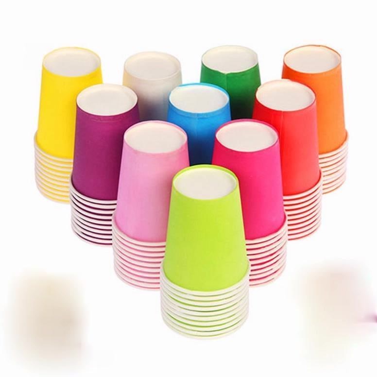 【台灣現貨】DIY兒童紙杯 彩色紙杯 手作材料包 DIY紙杯 一次性紙杯 七彩紙杯 單色紙杯 材料包 益智 美勞 | 蝦皮購物