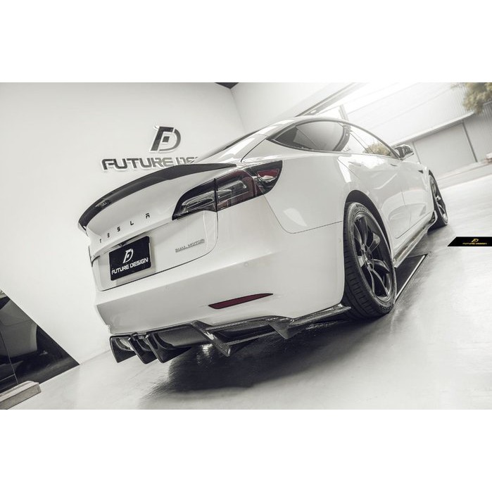 【Future_Design】特斯拉 TESLA MODEL 3 FD S1 高品質 碳纖維 卡夢 尾翼 現貨 | 蝦皮購物