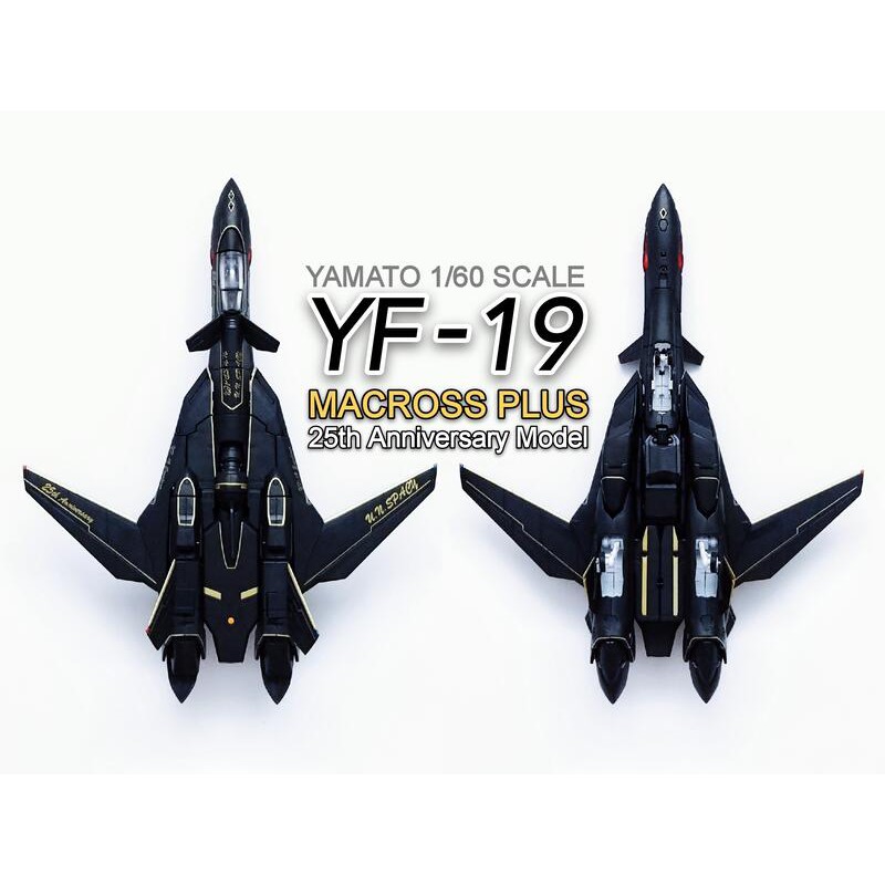 MACROSS PLUS 超時空要塞 25周年紀念 YF-19 黑金版 YAMATO 1/60 非 DX超合金YF-29 | 蝦皮購物