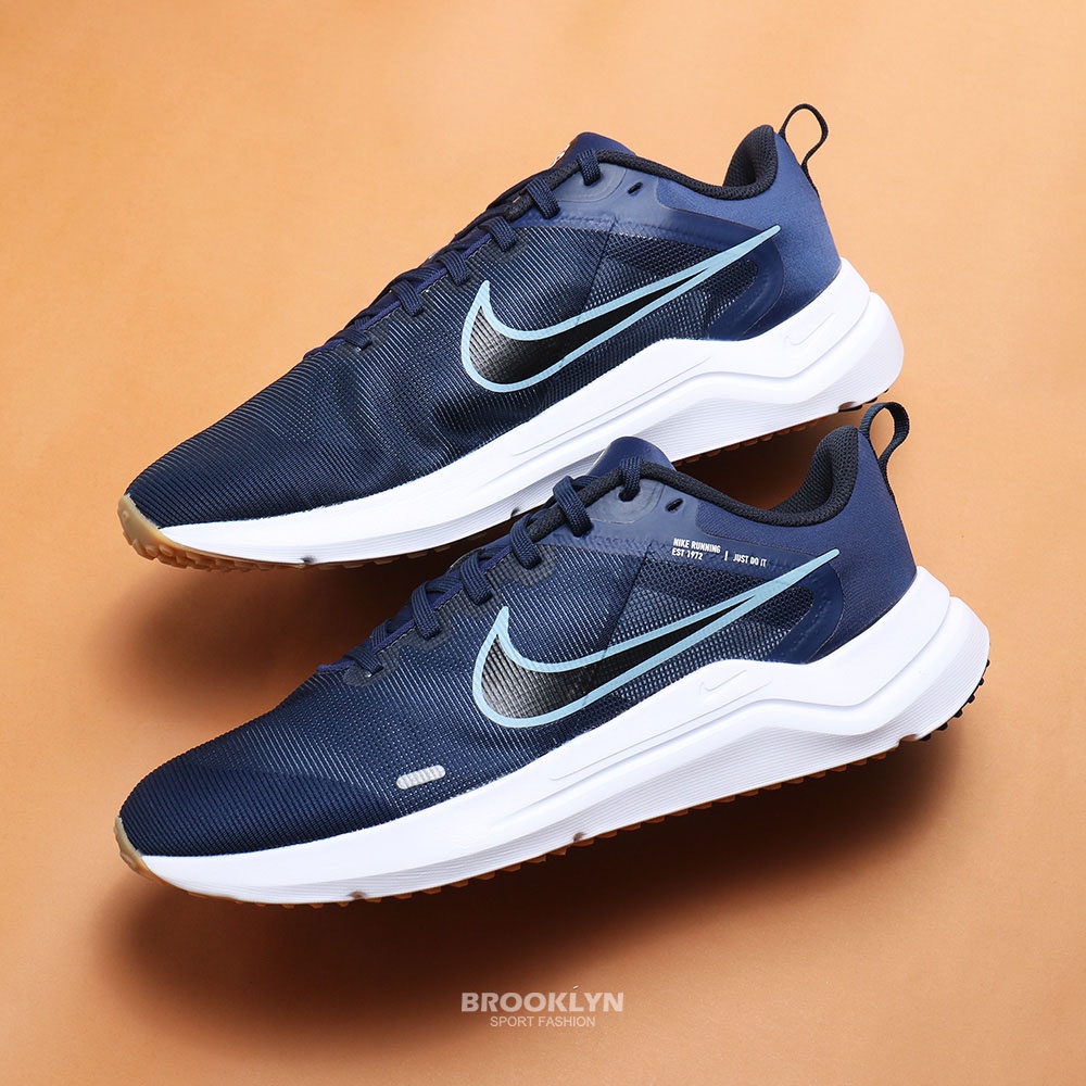 NIKE 慢跑鞋 DOWNSHIFTER 12 深藍 輕量 網布 透氣 健身 男 (布魯克林) DD9293-400 | 蝦皮購物