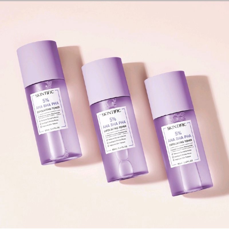 SKINTIFIC 5% AHA BHA PHA Exfoliating Toner (80ml) | 蝦皮購物