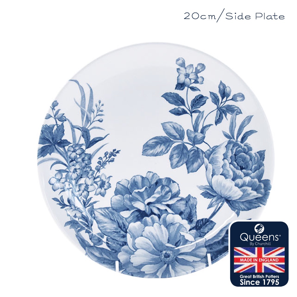 【CHURCHiLL】SPRING FLOURISH 藍色花草系列 22cm 餐盤 | 蝦皮購物