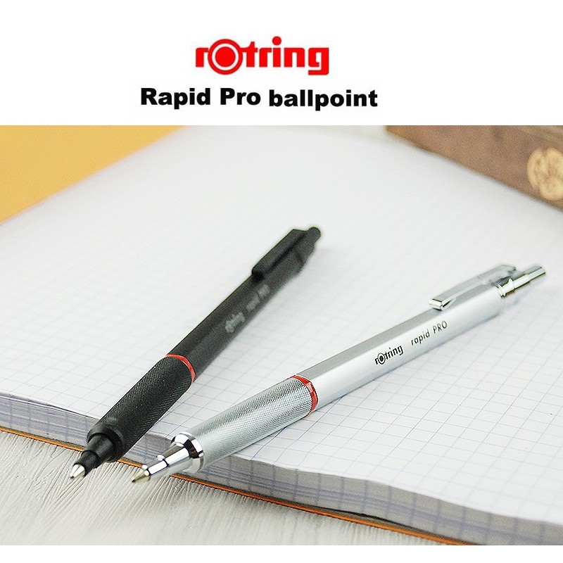 【iPen】德國 紅環 rOtring Rapid Pro 原子筆 (黑 / 銀 兩色可選) | 蝦皮購物