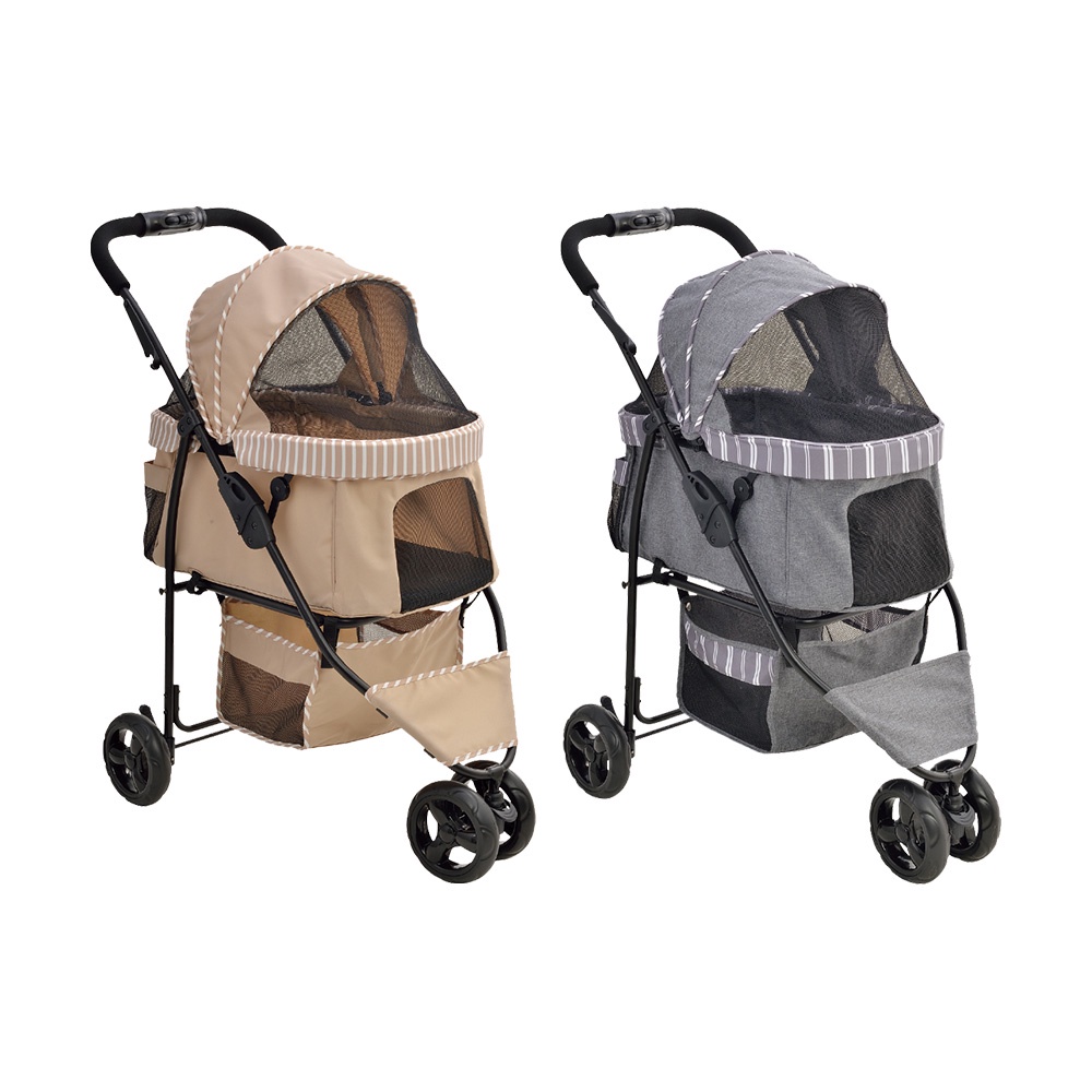 ★Petshop寵物網★日本 GEX 愛犬推車三輪穩定型 大地色 條紋灰 荷重12kg以 寵物推車 | 蝦皮購物