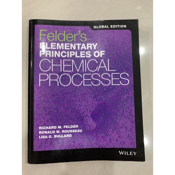 Felder's Elementary Principles of Chemical Processes | 蝦皮購物