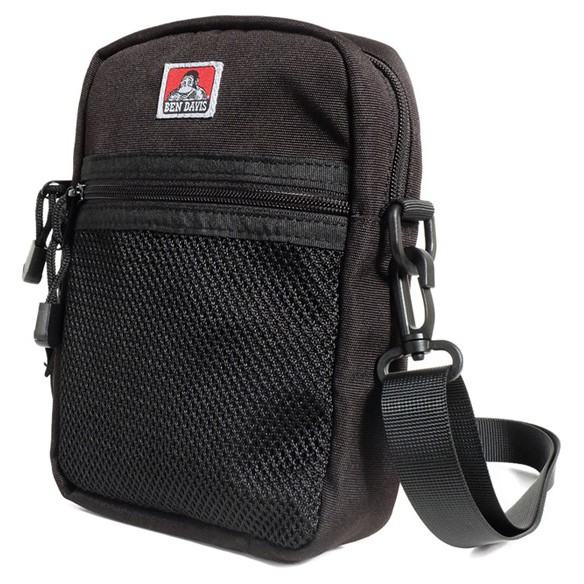 BEN DAVIS BDW-9235 MESH POCKET MINI SHOULDER BAG 側背包 黑色