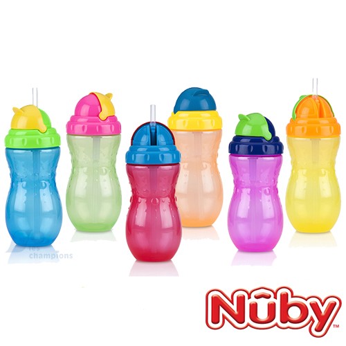 瘋狂寶寶*Nuby 流線型吸管杯(細吸管)420ml(048526008353) | 蝦皮購物