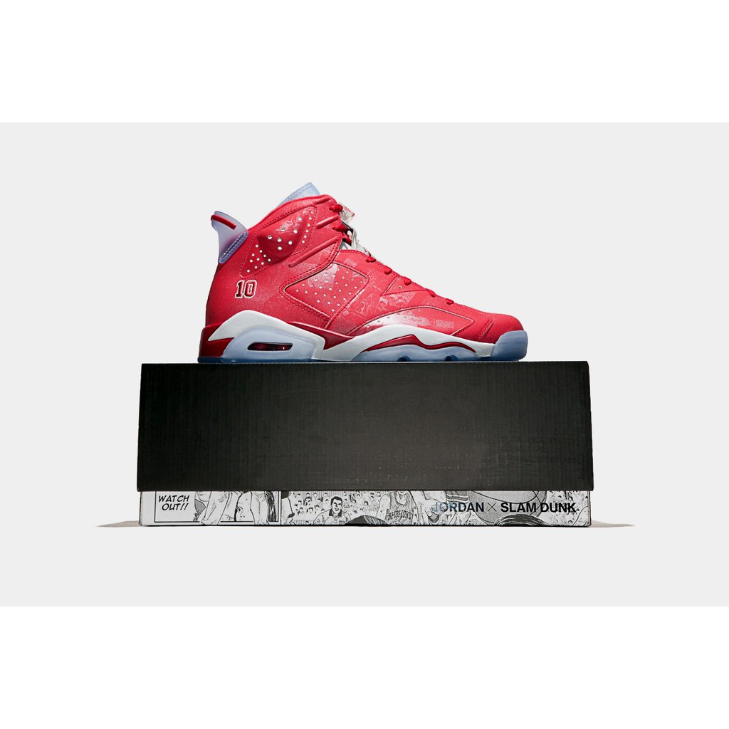 全新 NIKE AIR JORDAN 6 x Slam Dunk AJ6 喬丹 櫻木花道 灌籃高手 717302-600 | 蝦皮購物