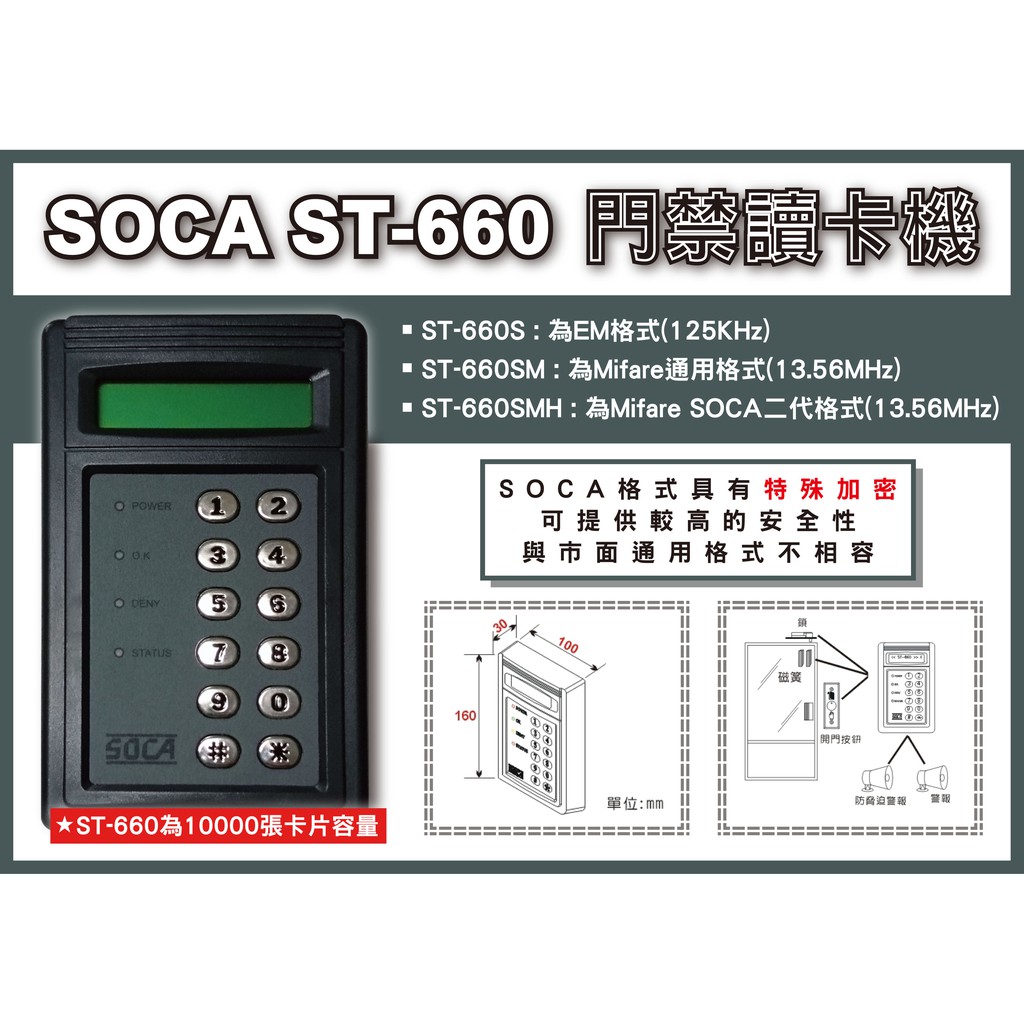 門禁 Soca ST-660的價格推薦 - 2025年10月 | 比價比個夠BigGo