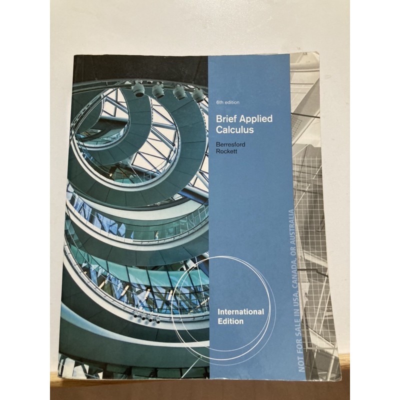 微積分原文書 Brief applied calculus 6th edition 二手書 | 蝦皮購物