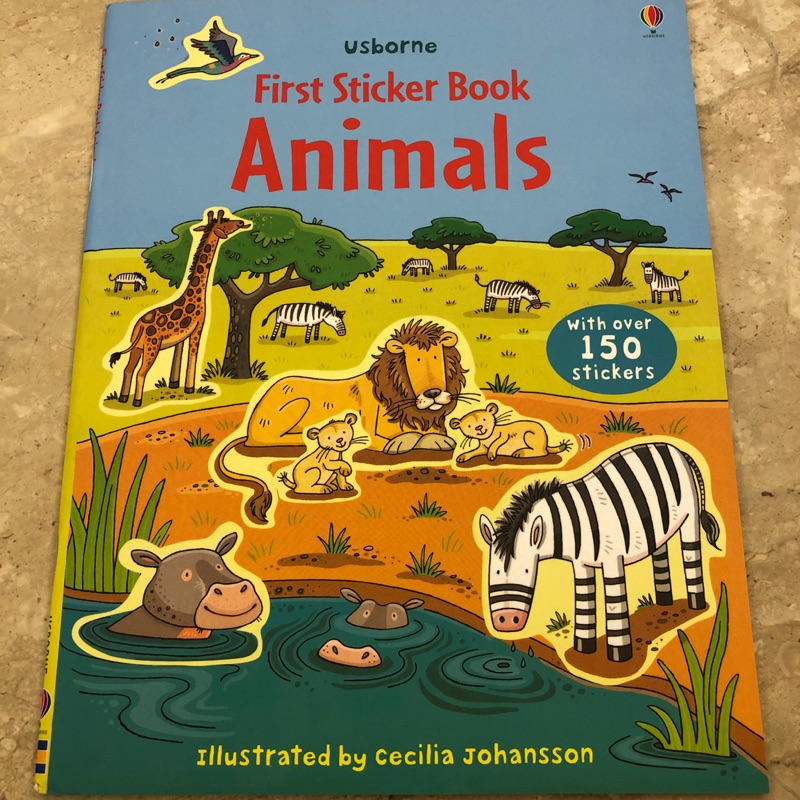 Usborne First sticker book Animals超過150張貼紙 | 蝦皮購物
