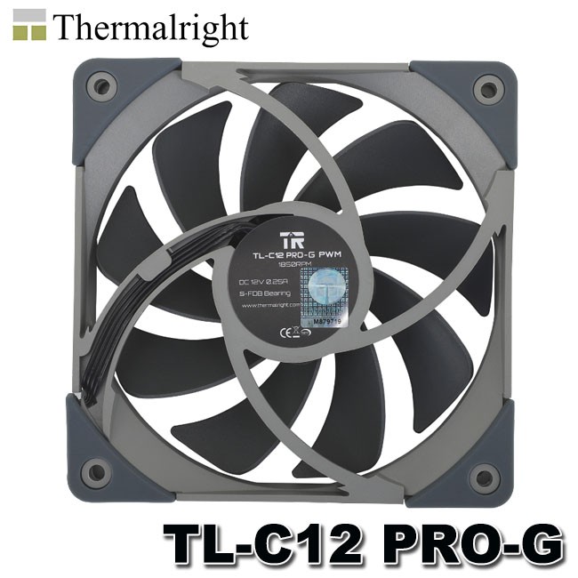 【3CTOWN】含稅附發票 Thermalright利民 TL-C12 PRO-G 灰黑 12公分 PWM 風扇 | 蝦皮購物