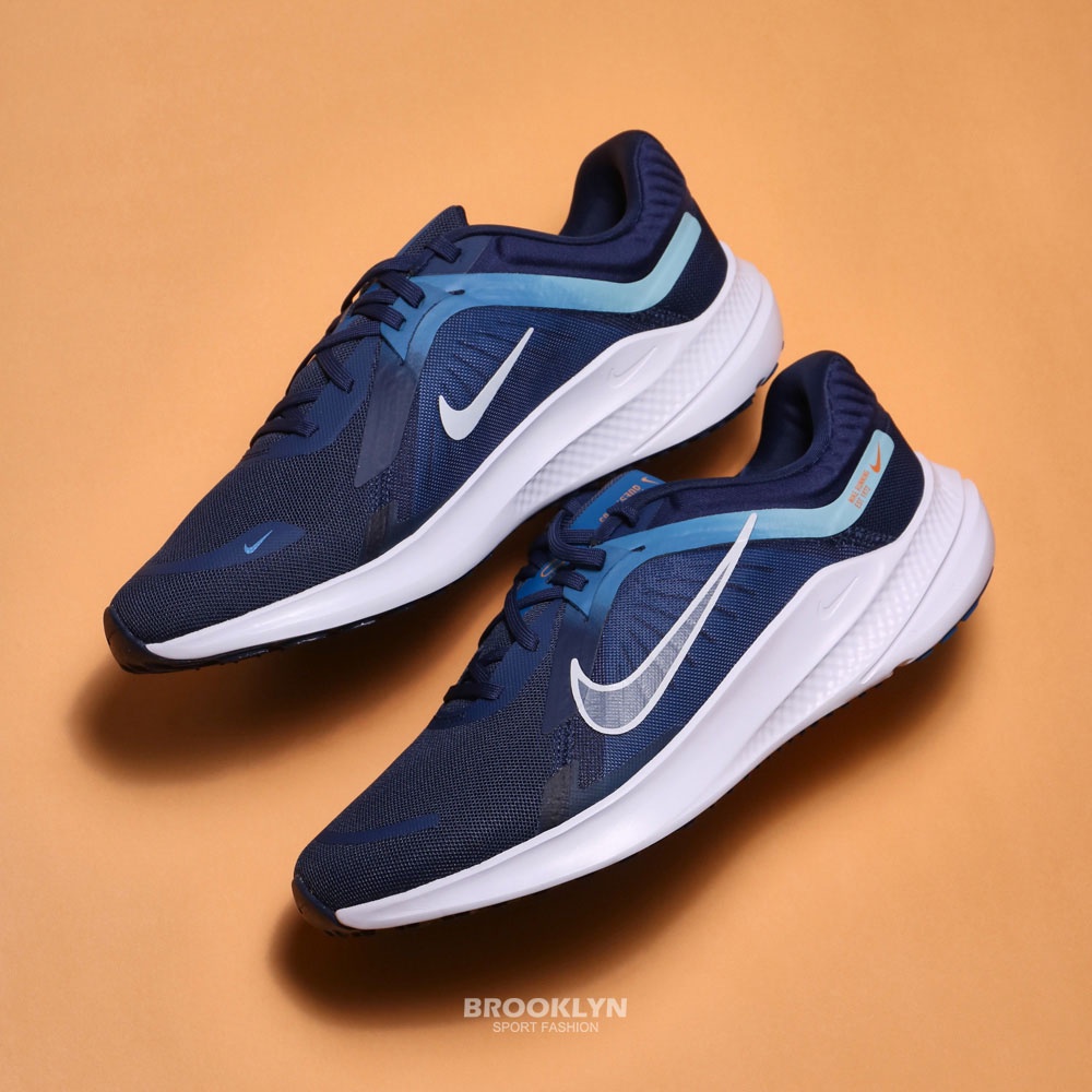 NIKE 慢跑鞋 QUEST 5 深藍 灰勾 慢跑 訓練鞋 男 (布魯克林) DD0204-400 | 蝦皮購物