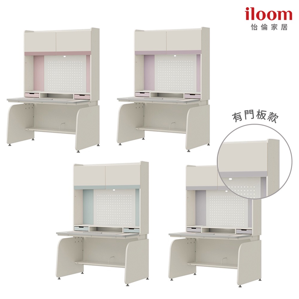 【iloom 怡倫家居】含門板款 2022 LINKI PLUS 四層螢幕架 1200型書桌組(智能型-4色) | 蝦皮購物