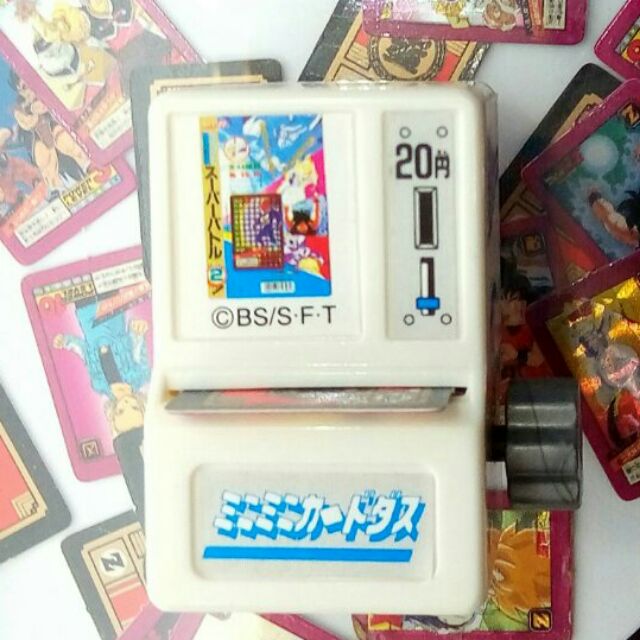 迷你 轉卡機 七龍珠 萬代 mini carddass 萬變卡 扭蛋機 轉蛋機 扭蛋 單售:轉卡機一台+ㄧ張迷你小卡 | 蝦皮購物