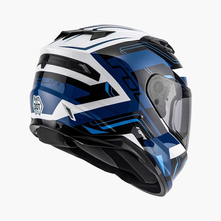 SOL SF-6 / SF6 安全帽 超新星 藍白 全罩 雙D扣 內墨鏡 | 蝦皮購物