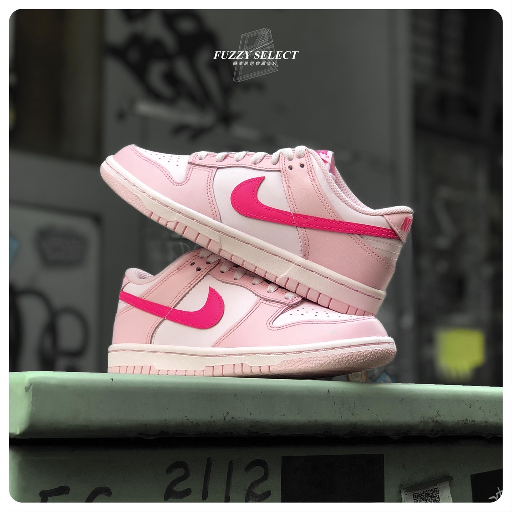 【逢甲FUZZY】Nike Dunk Low GS Triple Pink 粉紅 桃紅 頑皮豹 DH9765-600 | 蝦皮購物
