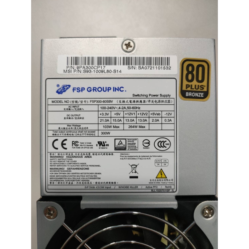 FSP300-60SBV的價格推薦 - 2023年11月| 比價比個夠BigGo