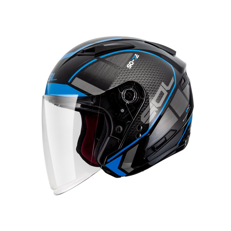 【SOL Helmets】SO-7E開放式安全帽 (幻影_黑/藍) ｜ SOL安全帽官方商城 | 蝦皮購物