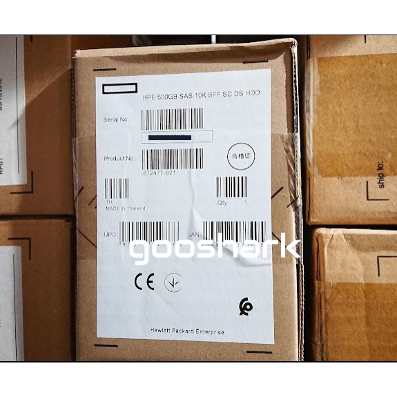 872477-B21 872736-001 HPE 600GB SAS 12G 10K SFF 2.5 HDD | 蝦皮購物