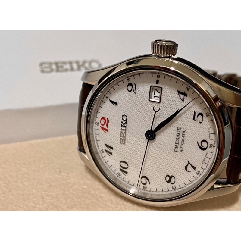 精工 SEIKO Presage 紅12 鱷魚皮 SPB067J1 紅十二 6R15 | 蝦皮購物