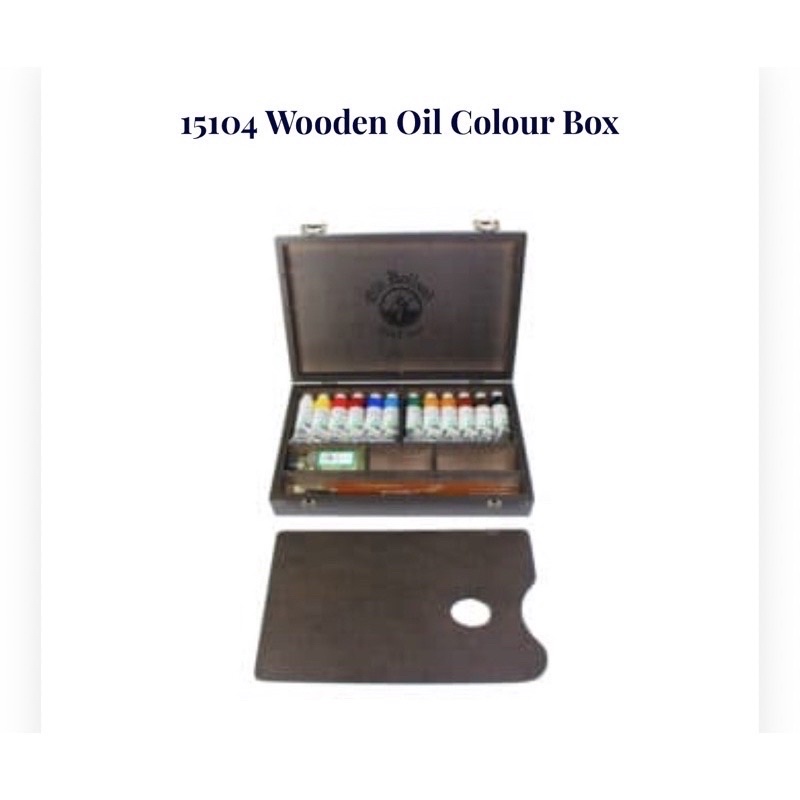 老荷蘭油彩 桃心木箱 Old Holland 15104 Wooden Oil Colour Box 40ml 12色 | 蝦皮購物