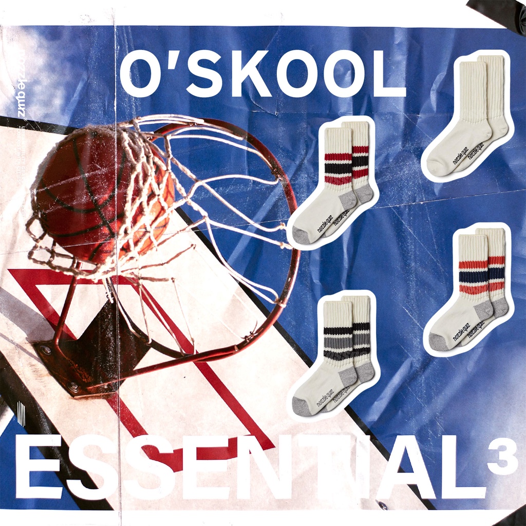 Nozzle Quiz 後研 Essential OSkool 復古 中高筒 休閒襪 條紋 籃球襪 鬆身設計【ACS】 | 蝦皮購物