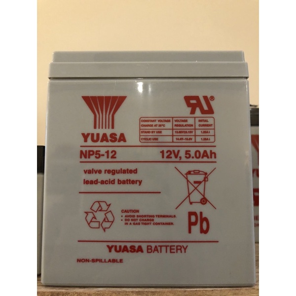 *咪咪電池*湯淺電池 NP5-12 全新 12V5AH 當日出貨 | 蝦皮購物